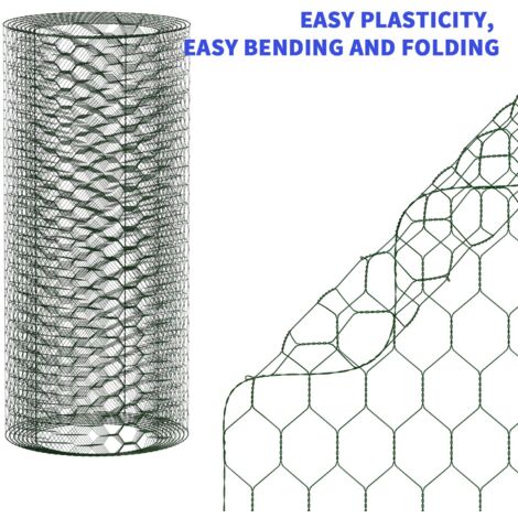 Green PVC Coated Wire Netting Chicken Rabbit Poultry Pet Pens Runs ...