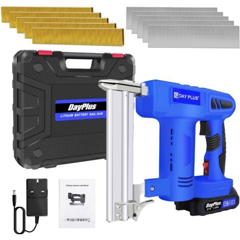 Cordless Electric Staple Gun/Stapler/Tacker/Staple & Nail Gun 2-in-1 ...