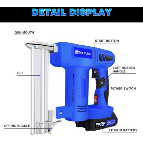 Cordless Electric Staple Gun/Stapler/Tacker/Staple & Nail Gun 2-in-1 ...