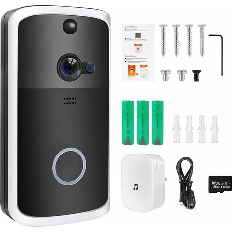 720P Wireless WiFi Smart Video Doorbell Camera Intercom Security Door ...