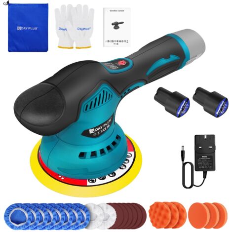 Polisher Buffer Cordless Car Polisher Buffer Sander with 6 Sandpapers ...