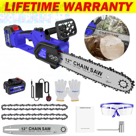 4500W Cordless Electric Chainsaw Brushless Wood Tree Cutter Saw Cutting ...