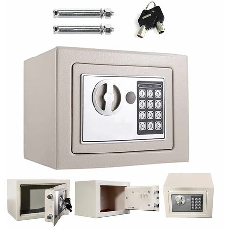 DIGITAL SECURITY CASH MONEY BOX SAFE JEWELRY HOME SAFETY SECURE LOCKER KEY