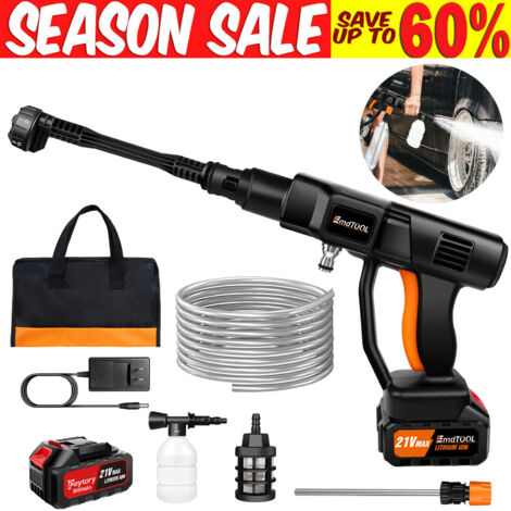 Portable Cordless Power Pressure Washer Car Cleaner Garden Outdoor ...