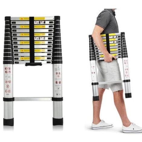 Telescoping Ladder, Portable Telescopic Extension 3.8M Tall Multi ...