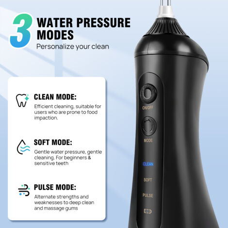 Cordless Oral Irrigator Water Jet Dental Teeth Flosser Tooth Cleaner 6x ...