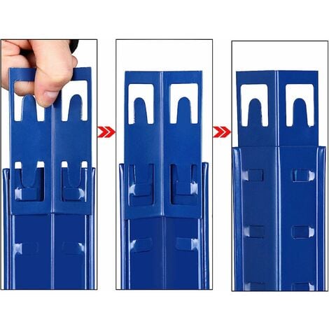 Metal Racking, Steel & MDF Boltless Shelves, 180cm x 90cm x 40cm, Blue ...