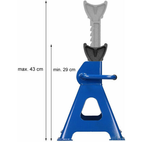 2X 3 TON CAR VAN CARAVAN VEHICLE RATCHET JACK AXEL STAND HEAVY DUTY ...