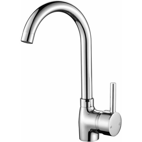 Single Lever Swivel Spout Modern Kitchen Sink Basin Mixer Tap with UK ...