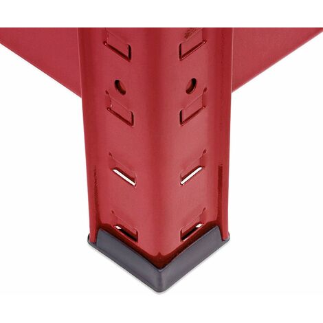Garage Storage Shelving Unit - 1 Bay Red Racking, Heavy Duty Metal ...