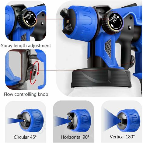 800ml High Capacity Paint Sprayer, 550W DIY Electric Spray Gun with 3 ...