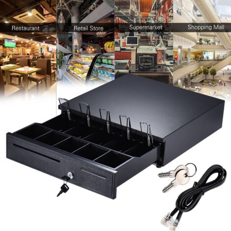 Electronic Cash Drawer Heavy Duty Cash Till Drawer Box, for Connection ...