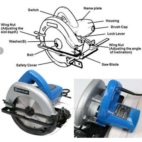 Circular Saw 900W Compact Electric Corded Circular Saw, 4700 RPM Max ...
