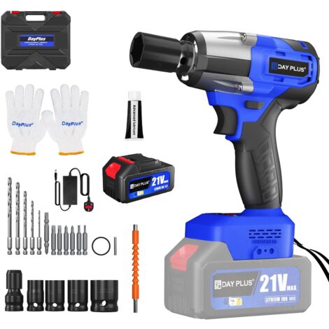 1/2" Electric Impact Wrench Gun Torque Tool w/Case 4 Sockets Set Driver ...