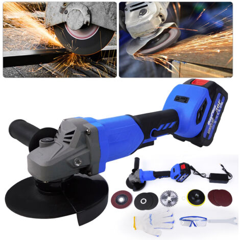 Cordless Angle Grinder Machine Battery Charge for Grinding Cutting ...