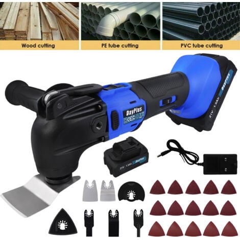 21V Electric Oscillating Multi Function Tool Sander Cutter Scraper ...