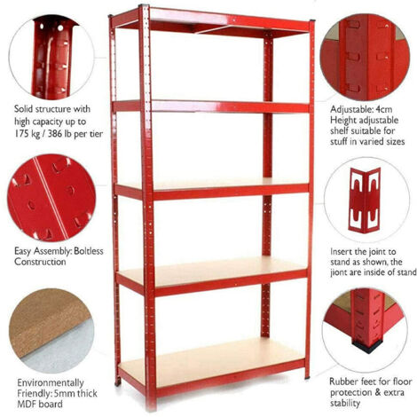 Racking Shelving Unit - Garage Warehouse Office Shed Industrial Shelves ...