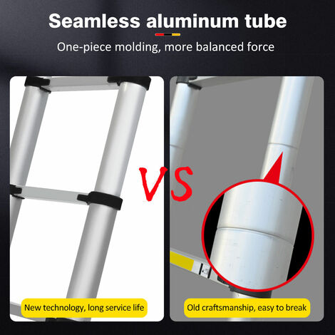 4.4 Meters Aluminums Ladders Portable Straight Ladder Household Folding ...