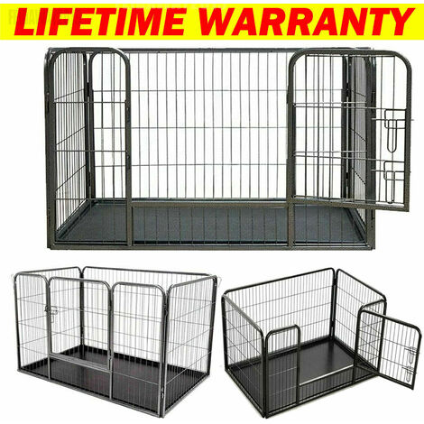 Heavy Duty Folding Puppy Dog Cat Play Pen Run Enclosure Indoor/Outdoor ...