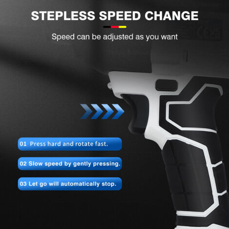 Brushless Cordless Impact Wrench Car Repair Wheel Nut Gun Electric 420 ...