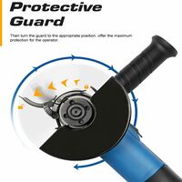 Angle Grinder Tool with Disc & Side Handle, 12000RPM 115mm Electric ...