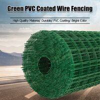 Green Metal Garden Fencing 0.9 x 10m PVC Coated Steel Wire Fence ...