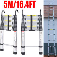 Telescopic Ladder 5M Multi-Purpose Extendable Step Ladder Aluminium ...
