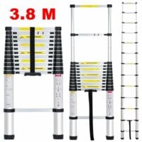 Telescopic Ladder 3.8M Multi-Purpose Aluminium Telescoping Ladder ...