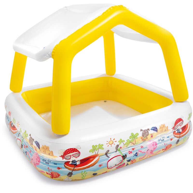 Intex Sun Shade Babypool Planschbecken Kinderpool mit Dach 157x157x122 ...