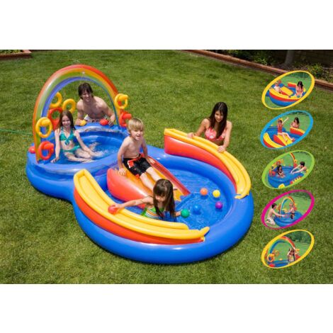 Intex Play Center Rainbow Ring 297 x 193 x 135 cm mit Rutsche