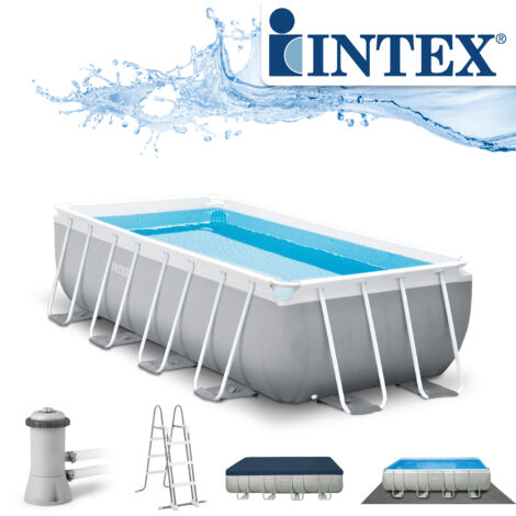Intex Frame Pool Set Prism Quadra 488 x 244 x 107 cm Rechteckpool Set