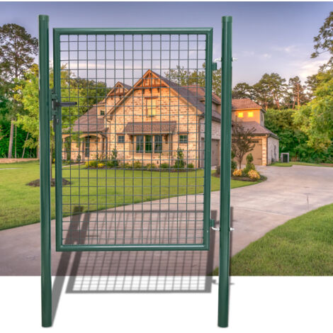 TolleTour Gartentor Gartentore aus verzinktem Stahl. 125 × 100cm Grün ...