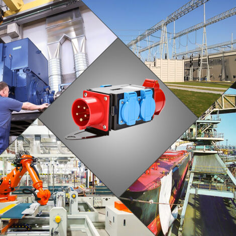 TolleTour Stromverteiler Baustromverteiler Verteiler CEE Kraftstrom Steckdose IP44 für Baustelle ...