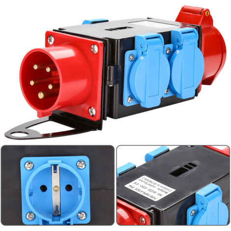 TolleTour Stromverteiler Baustromverteiler Verteiler CEE Kraftstrom Steckdose IP44 für Baustelle ...