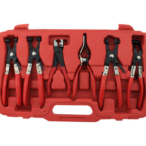 TolleTour Pince à colliers de serrage Pinces Outils Coffret avec mallette de transport Pinces ...