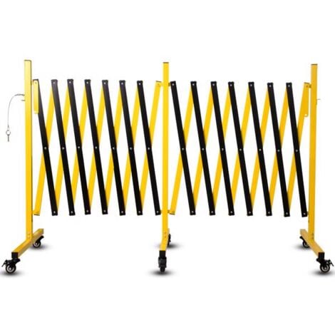 Metal Expandable Barricade, 7m Retractable Fence Outdoor, Mobile Safety ...