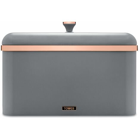 Tower T826130GRY Cavaletto Bread Bin Storage, Carbon Steel, Removable ...