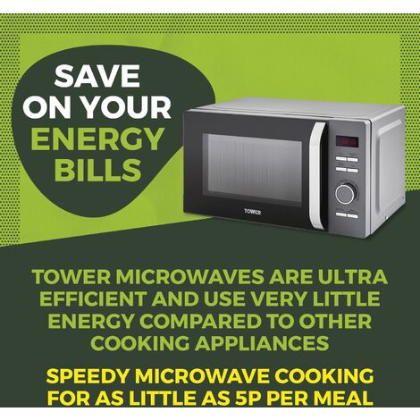 Tower T24039GRY Renaissance 20L Microwave with 5 Power Settings and ...