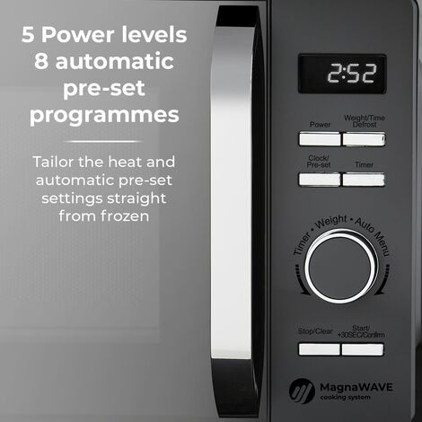 Tower T24039GRY Renaissance 20L Microwave with 5 Power Settings and ...