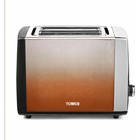 Tower T20038COP Infinity Ombr 2 Slice Toaster, 900W, Copper