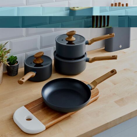 SWAN SWPS35010GRYN - Nordic 4 Piece Pan Set Grey