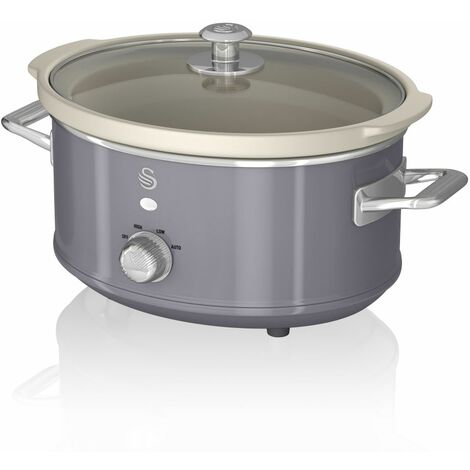 SWAN SF17021GRN - 3.5L Slow Cooker Retro Grey