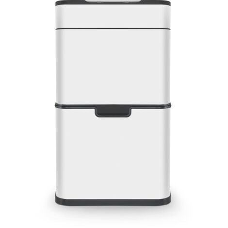 Tower Ozone Recycling Sensor Bin, 50L, Complete Recycling System, Hands Free Opening, Carbon ...