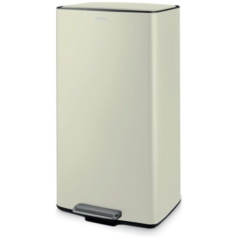 Tower Rectangular Pedal bin, Cream T838020C