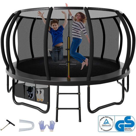 Devoko – Trampoline 427cm avec filet de sécurité – Toile anti-UV et ...