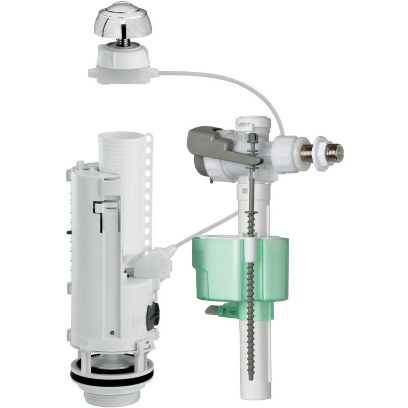 Descarga de inodoro Optima completa con cable y pulsador doble SIAMP Siamp