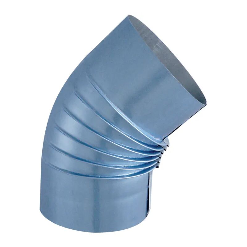 Codo plisado de aluminio de 45° para conducto de conexión - Diámetro 125 mm - Modelo POLYFEU Joncoux