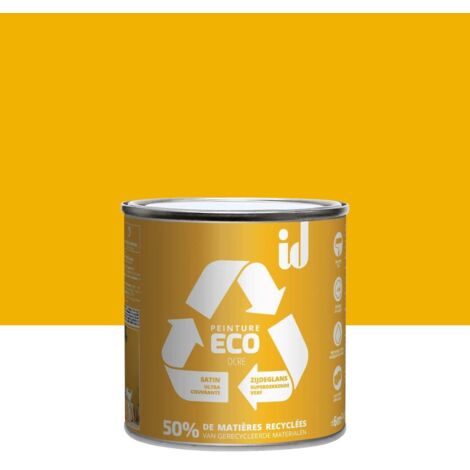 Pintura para paredes/techos color ocre ID Eco satinado 0,5 l ID