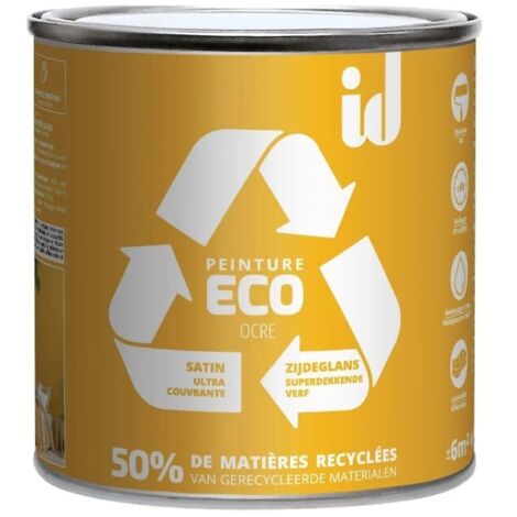 Pintura para paredes/techos color ocre ID Eco satinado 0,5 l ID