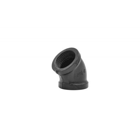 Codo de 45 grados, MyTube, 25 mm de diámetro, negro mate Sans marque